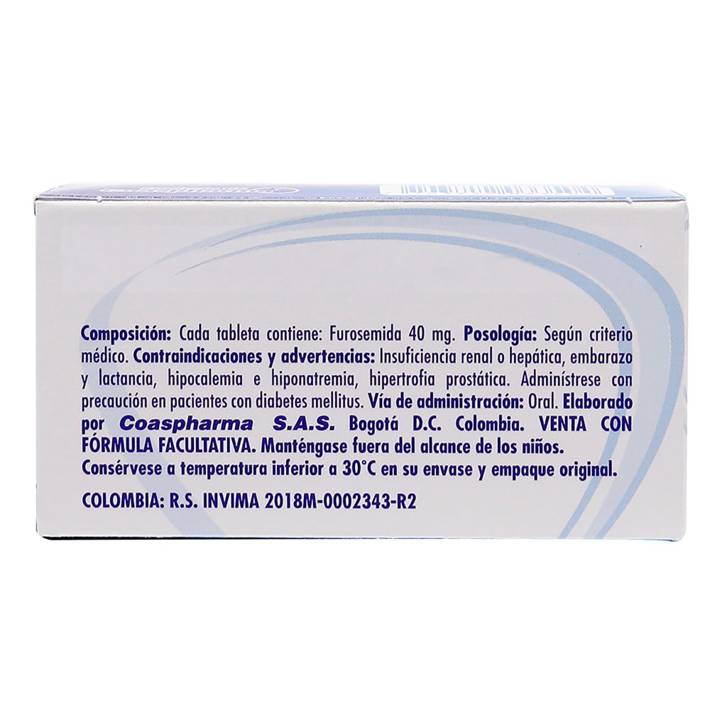 FUROSEMIDA 40 mg TABLETAS - Laboratorios