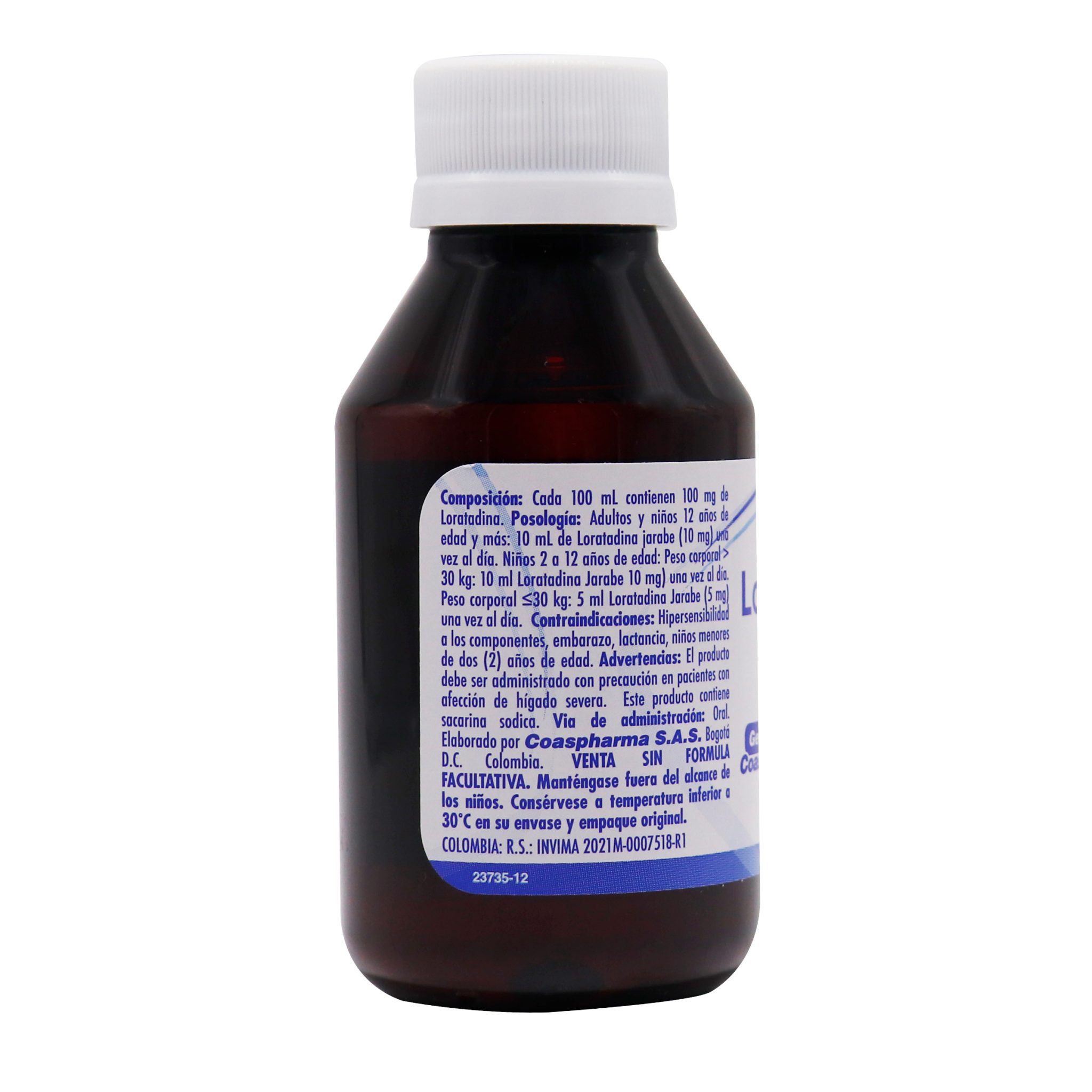 LORATADINA 1 mg/mL JARABE - Laboratorios