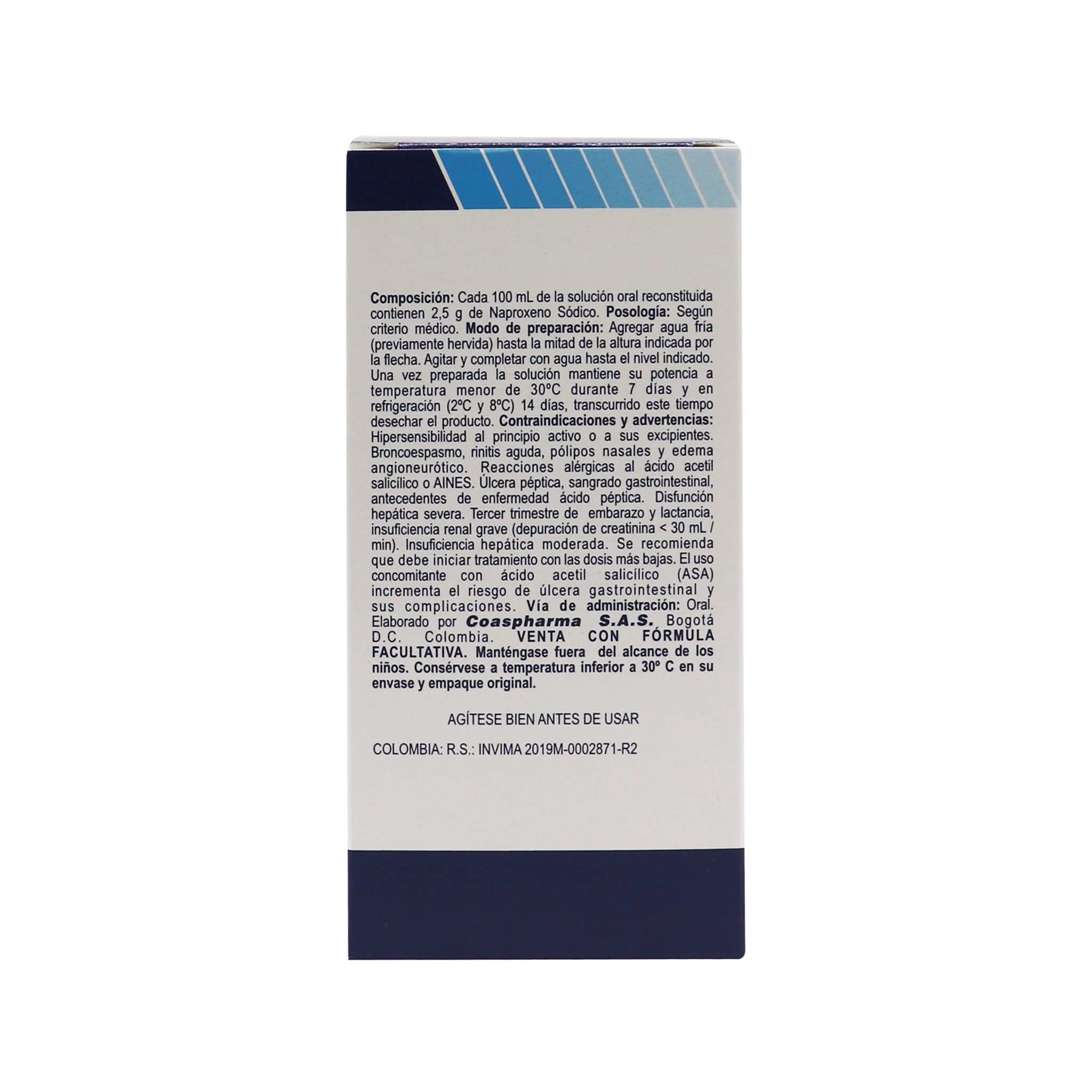 NAPROXENO 125mg/5mL POLVO PARA SUSPENSIÓN - Laboratorios