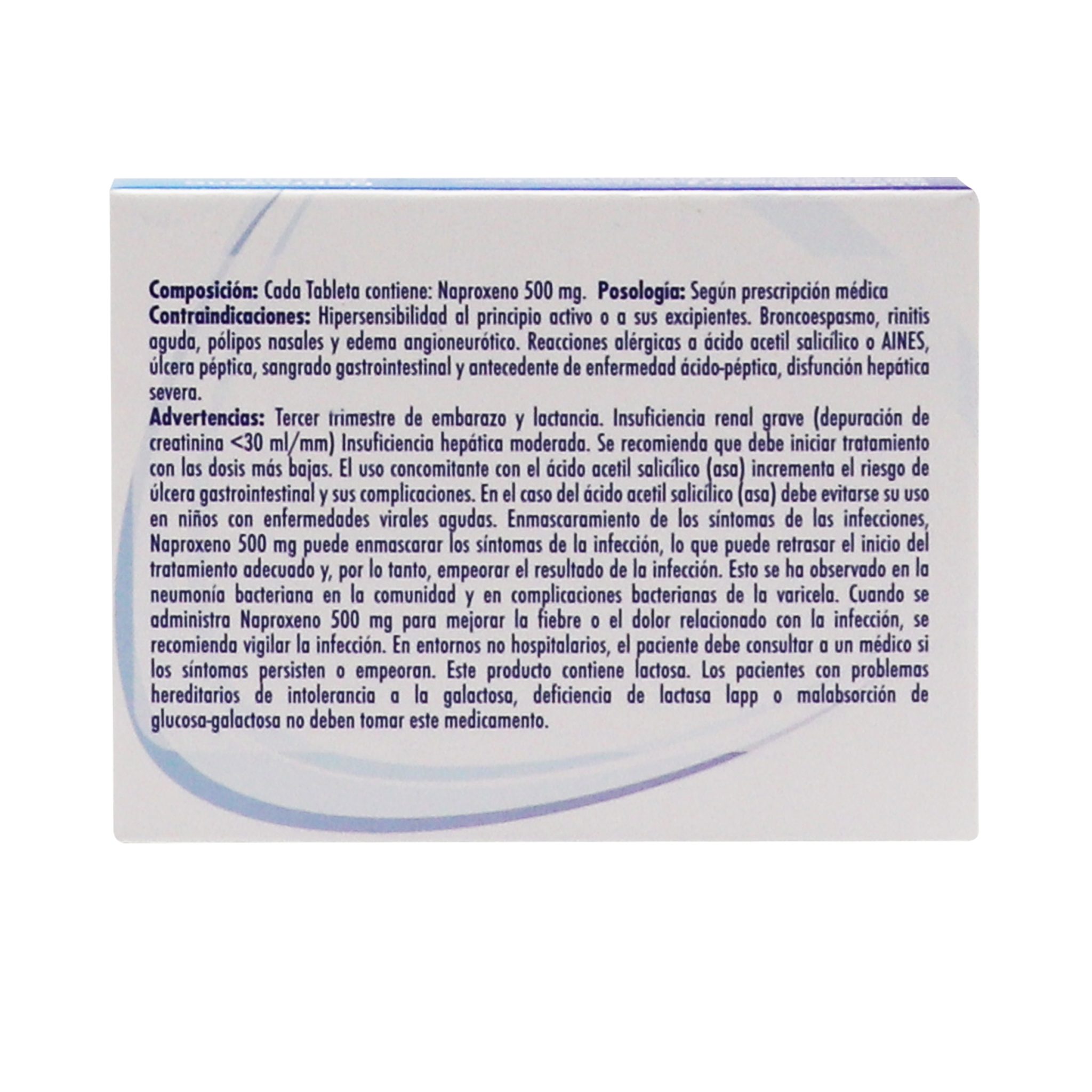 NAPROXENO 500 mg TABLETAS RECUBIERTAS - Laboratorios